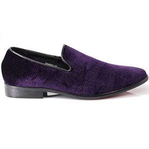 Albert's | Shoes | Mens Vintage Plain Velvet Dress Loafers Slip On ...